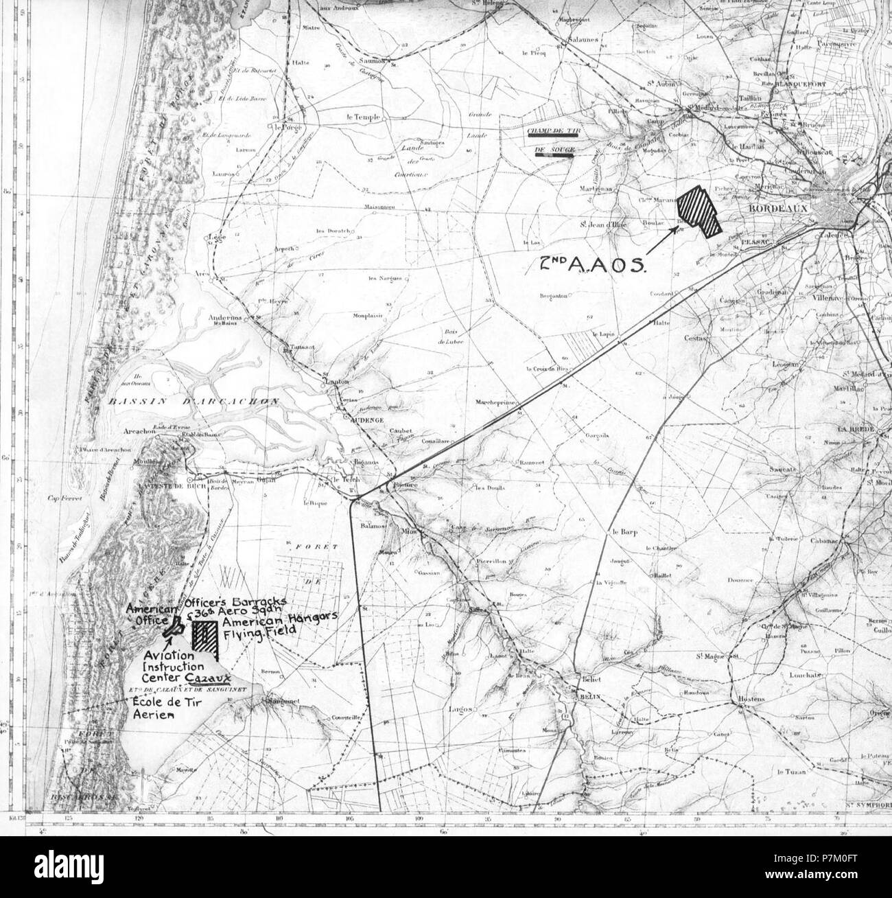 Historical aerial photo map Black and White Stock Photos & Images - Alamy