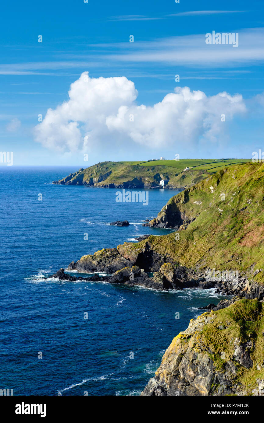 Hot Point and Bass Point, Lizard Peninsula, Cornwall, England, UK Stock ...