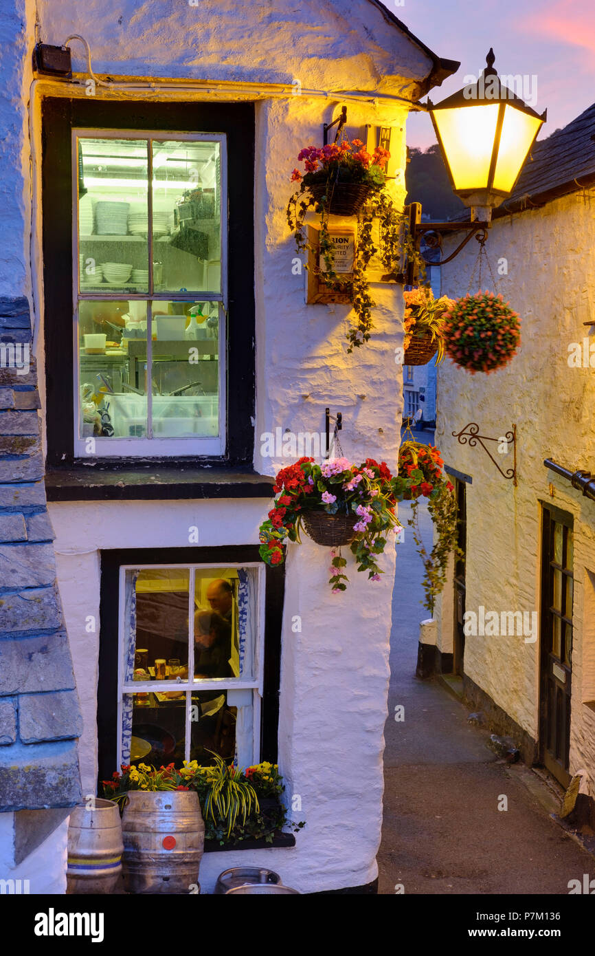 The Three Pilchards Pub, Polperro, Cornwall, England, United Kingdom ...