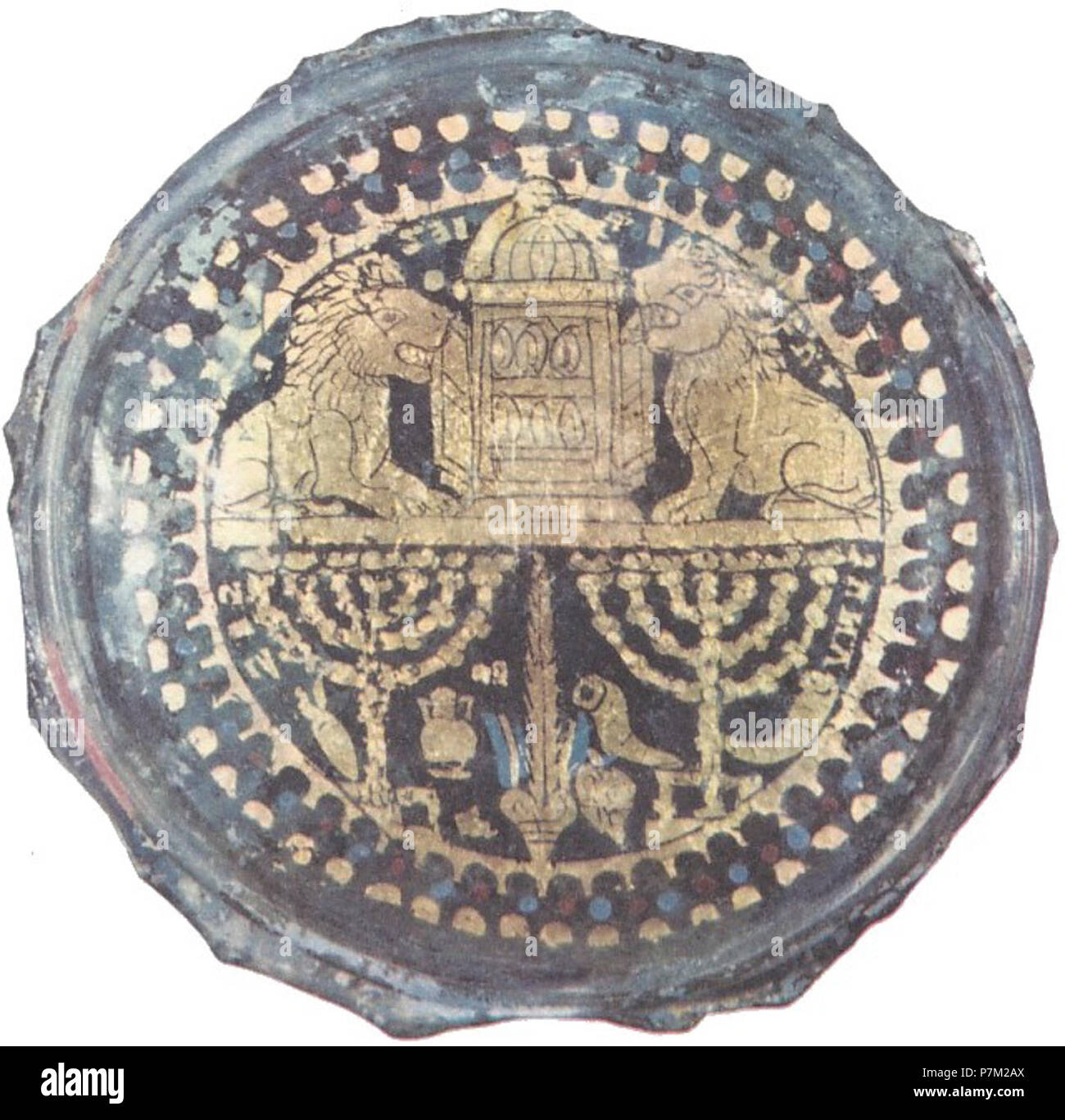 2nd century Rome gold goblet shows Jewish ritual objects Stock Photo ...