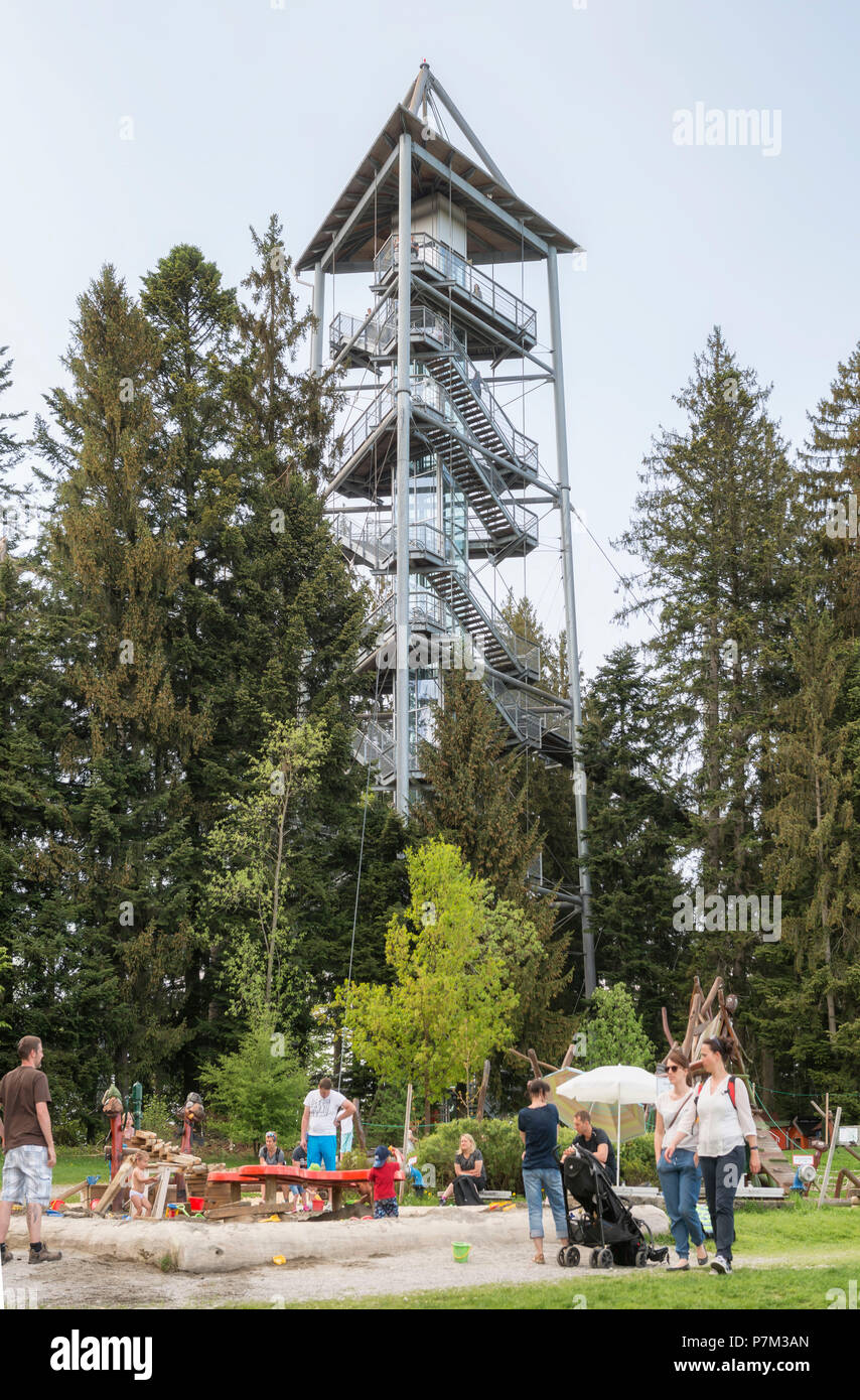 Scheidegg, Bavaria, Germany, The Baumwipfelpfad Skywalk with adventure ...