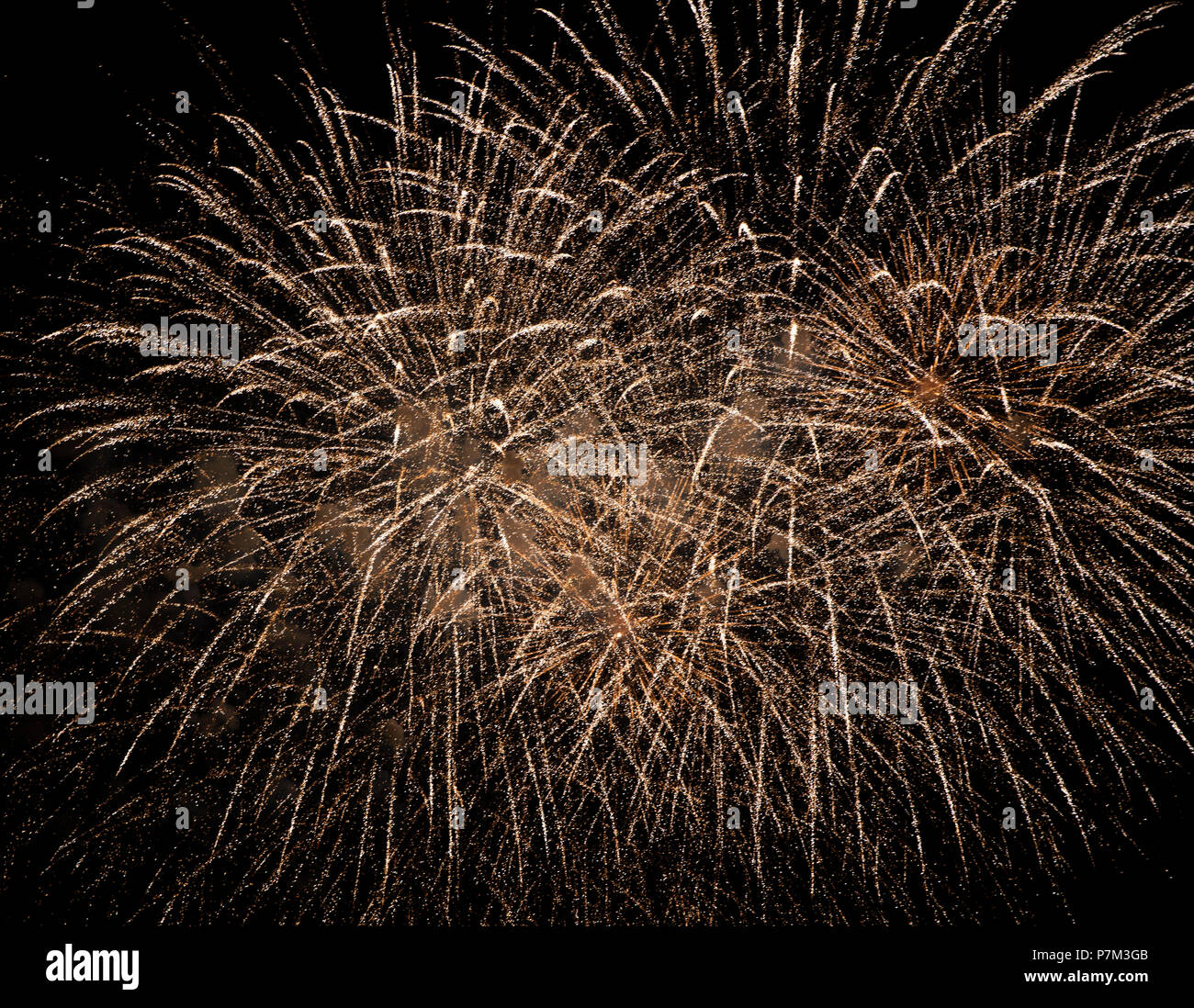 Fireworks in the night sky Stock Photo - Alamy