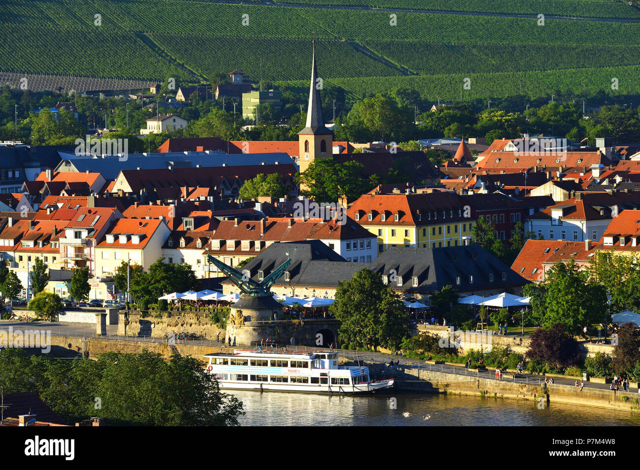 Germany, Bavaria, Upper Franconia Region, Würzburg, view from the ...