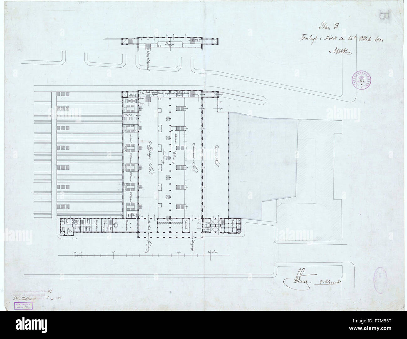 3 banegaard plan 1904 Stock Photo - Alamy