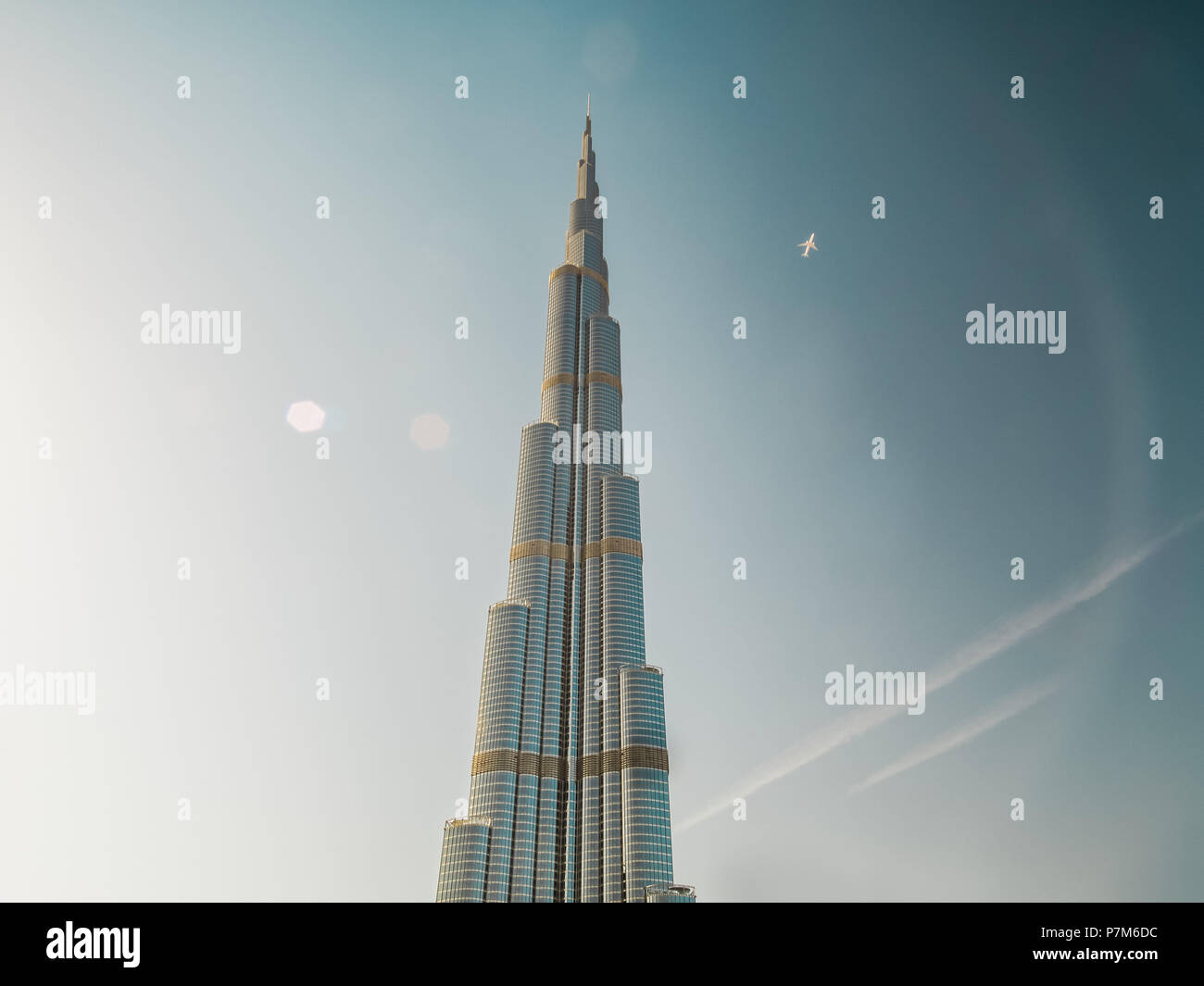 Part of Burj Khalifa, the tallest man made structure in the world with ...