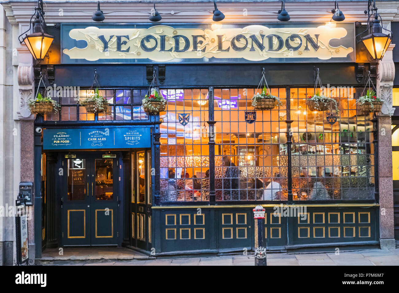England, London, The City of London, The Ye Olde London Pub Stock Photo ...