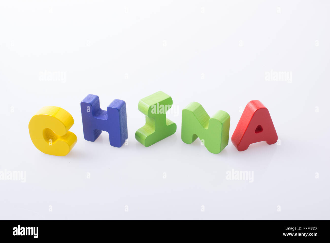 the word China written with colorful letter blocks Stock Photo - Alamy