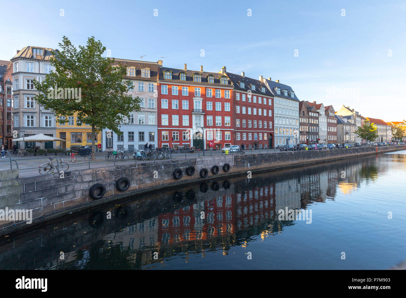 Street in Copenhagen district, Hovedstaden, Denmark Stock Photo - Alamy
