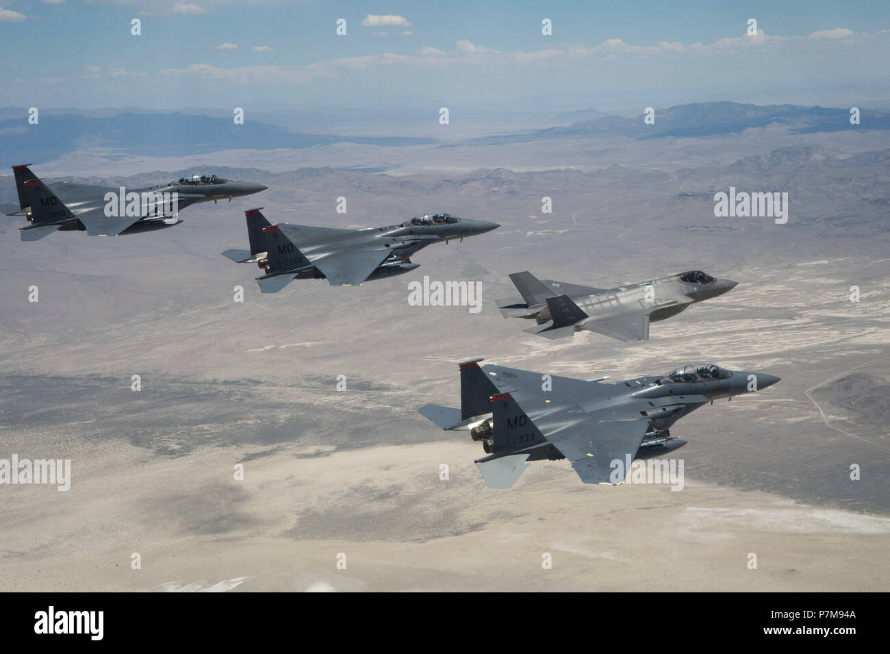 Lt. Gen Mark Kelly, 12th Air Force Commander, leads a formation of F ...
