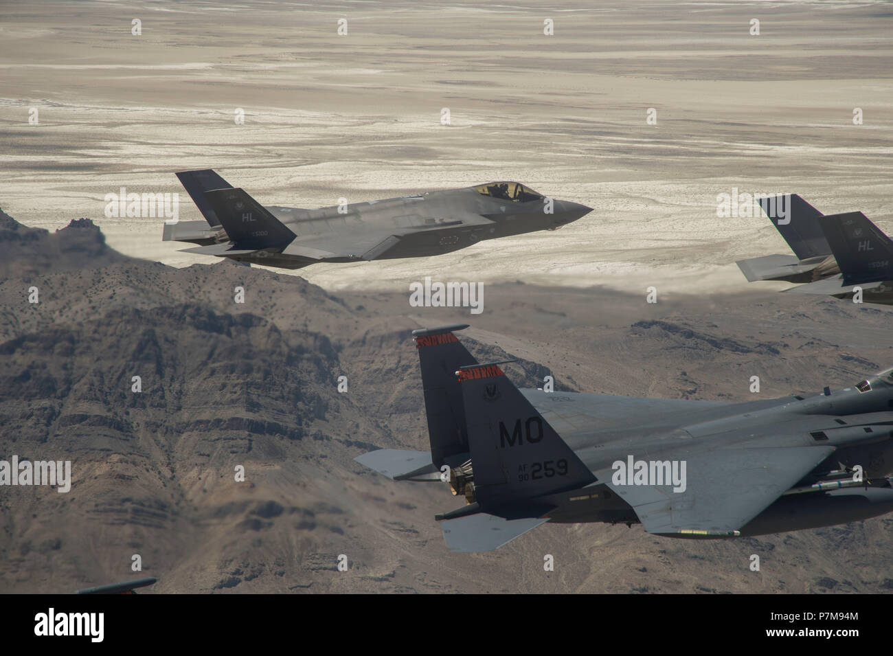 Lt. Gen Mark Kelly, 12th Air Force Commander, leads a formation of F-35 ...