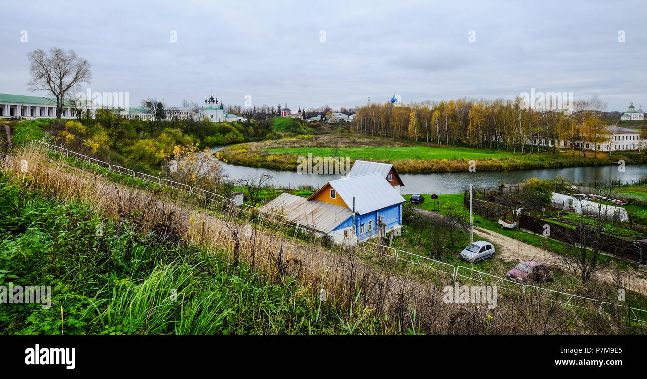 Old town of Suzdal, Russia. Suzdal is part of the Golden Ring cluster ...