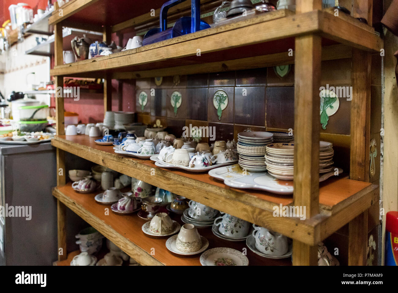 The beautiful kitchen of a well known Cuban restaurant in Havana Stock ...
