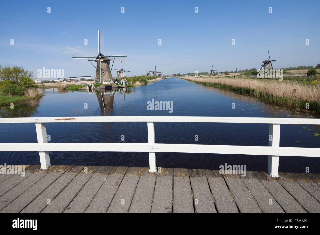 Dutch windmill in Kinderdijk Stock Photo - Alamy