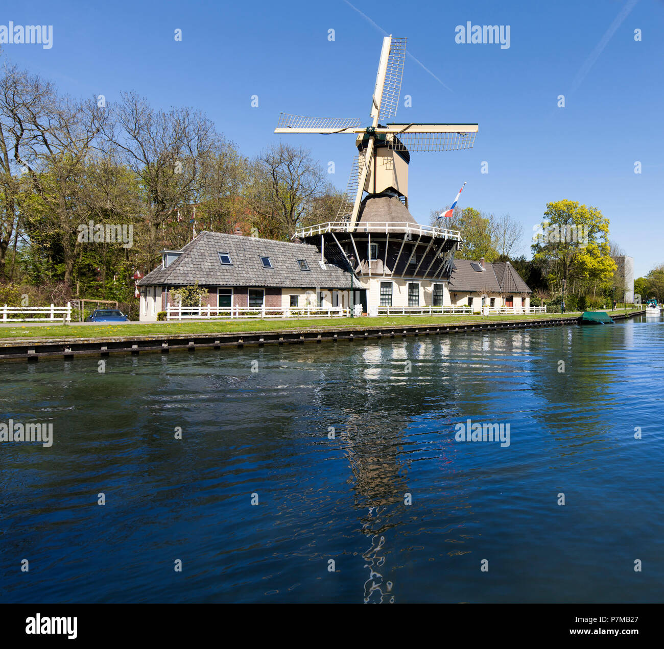 Dutch windmill in netherlands Stock Photo - Alamy