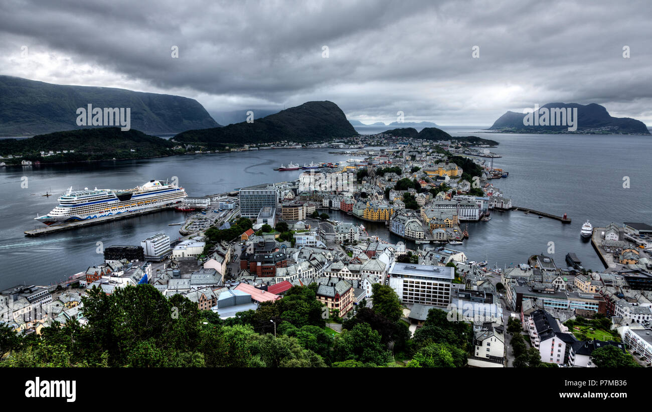 Urban landscape in Norway,Ålesund Stock Photo - Alamy