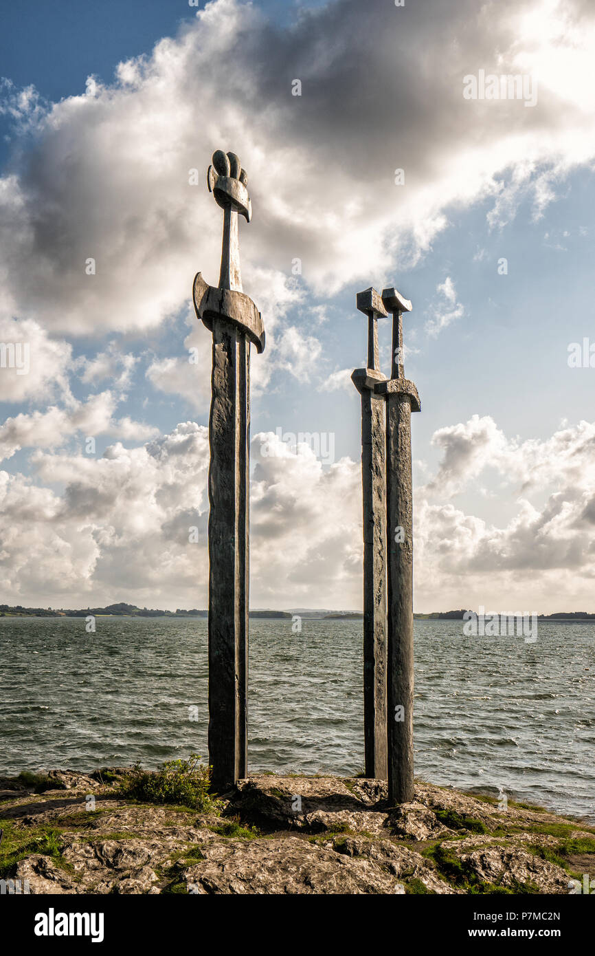 Stavanger Swords in Rock Stock Photo - Alamy
