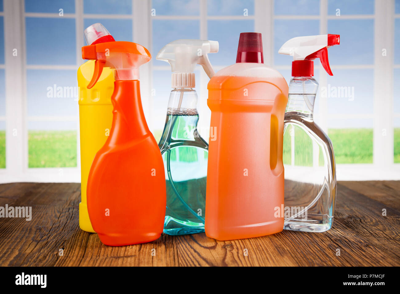 Cleaning and window background Stock Photo - Alamy