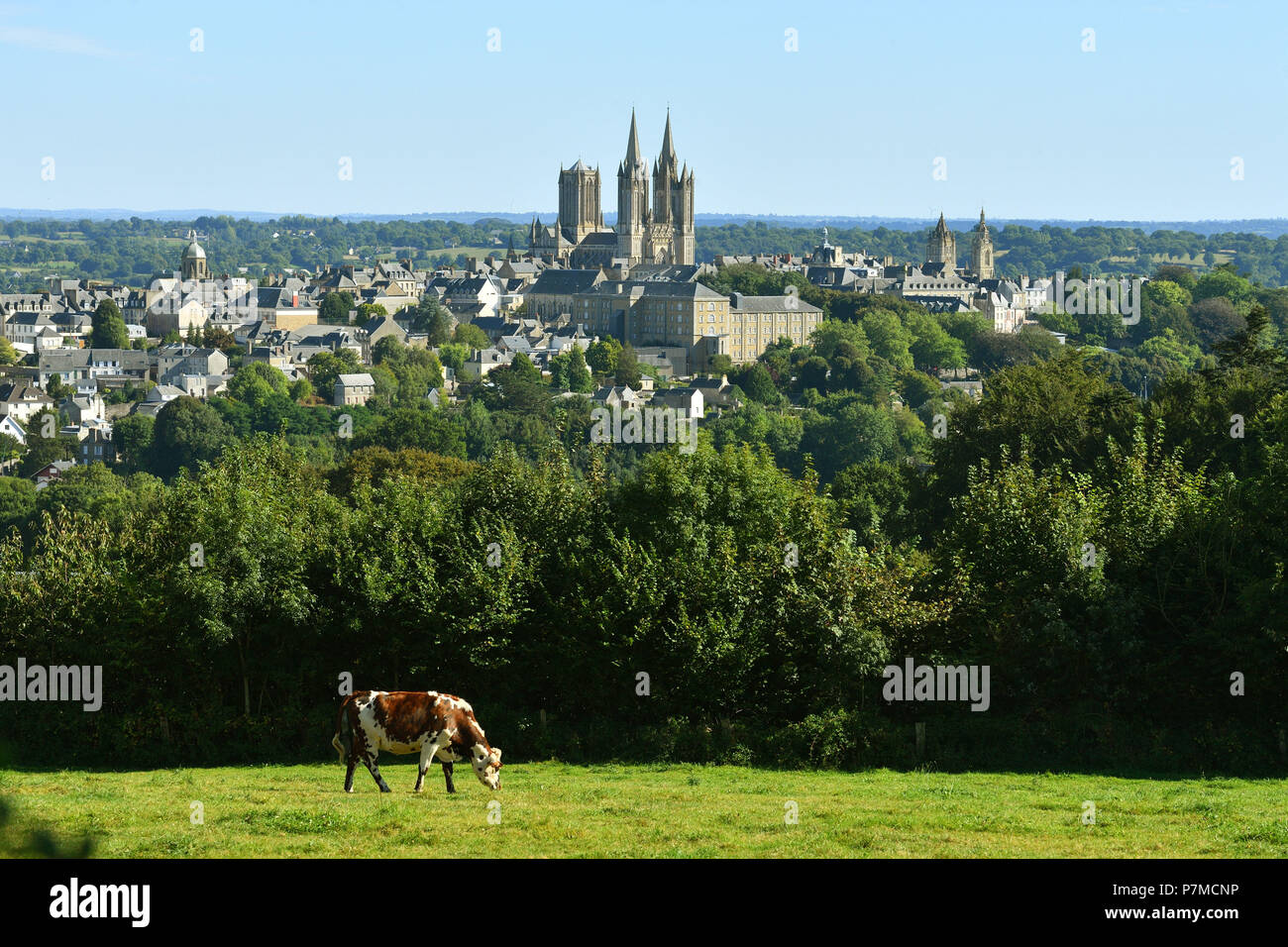 France, Manche, Cotentin Peninsula, Coutances, Notre Dame de Coutances ...