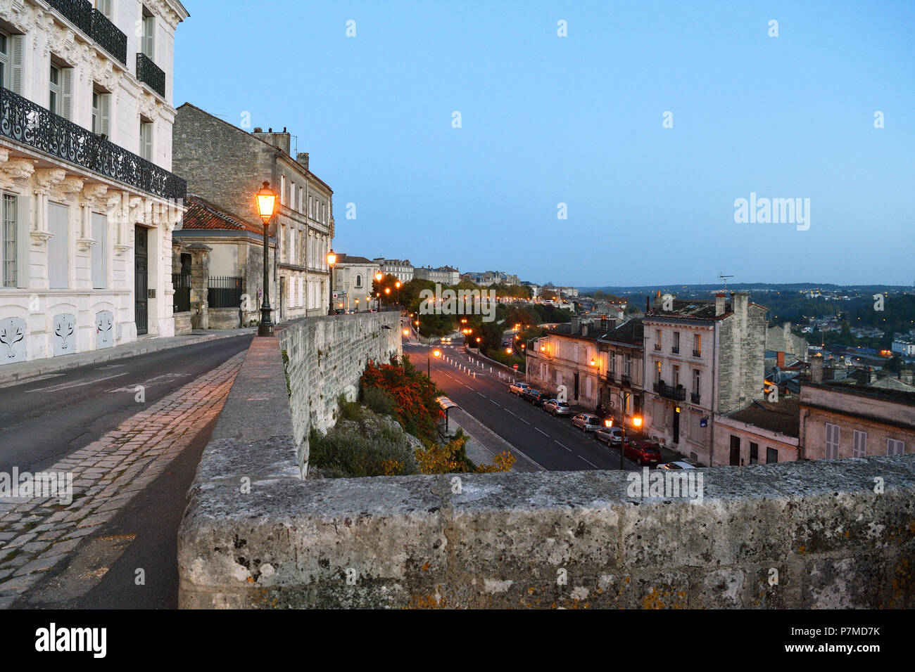 France, Charente, Angouleme, the old city view from the city walls ...