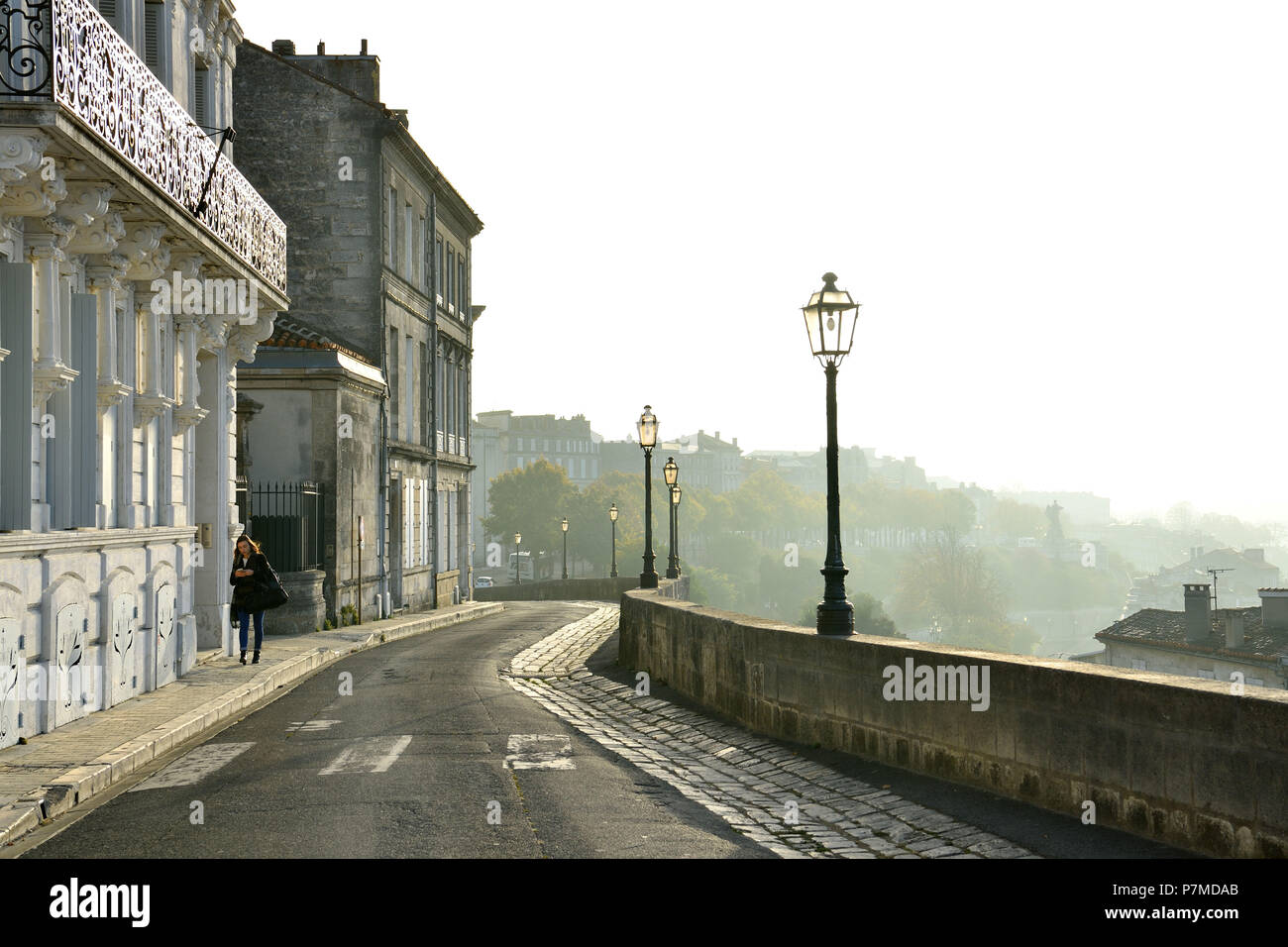 France, Charente, Angouleme, the old city view from the city walls ...