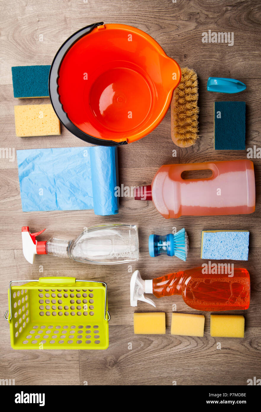 Variety of cleaning products Stock Photo - Alamy