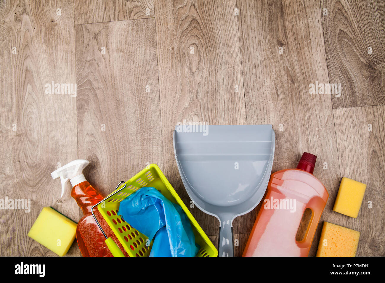 Assorted cleaning products Stock Photo - Alamy