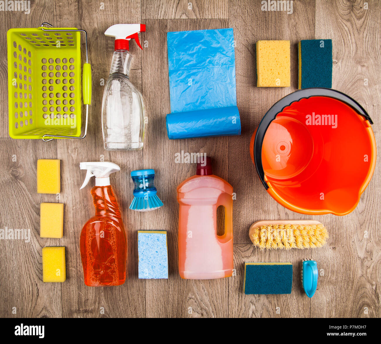 Assorted cleaning products Stock Photo - Alamy