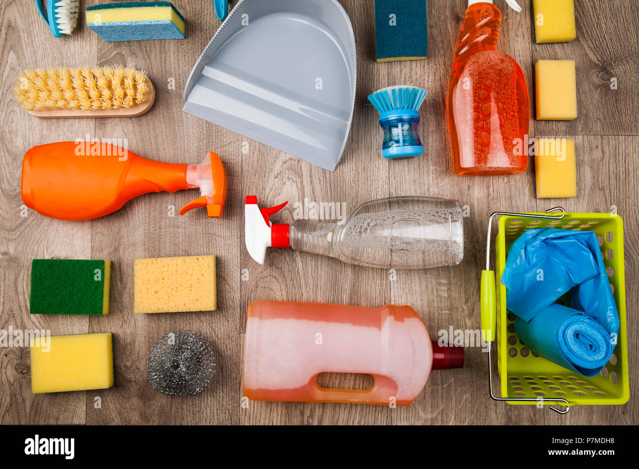 Assorted cleaning products Stock Photo - Alamy
