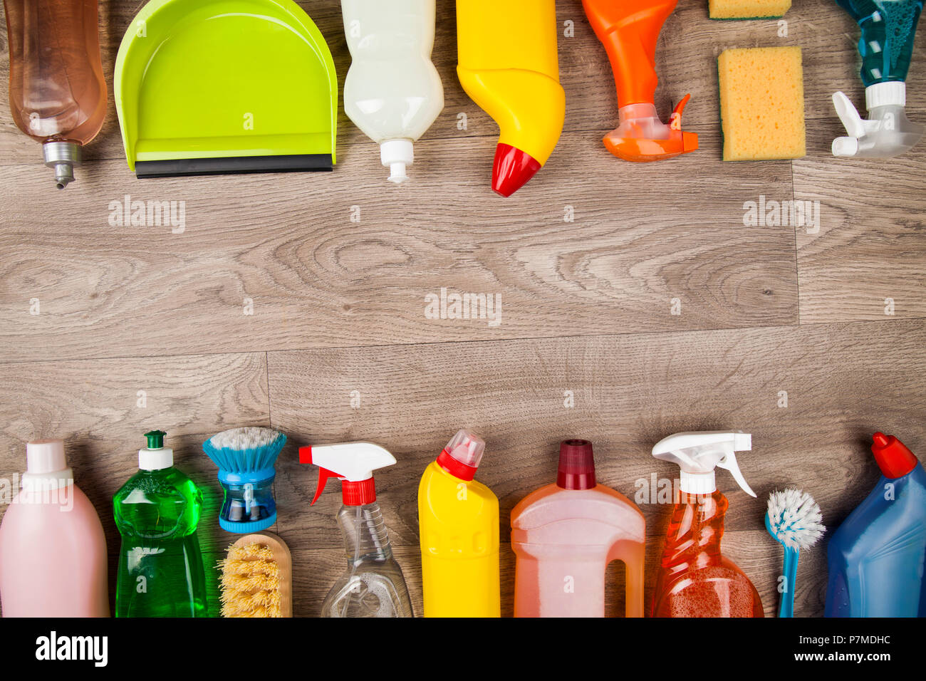 Assorted cleaning products Stock Photo - Alamy