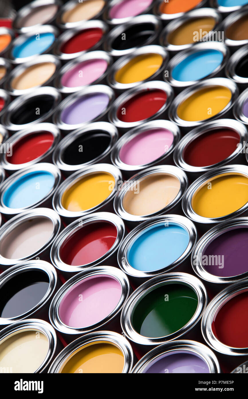 Color palette, can background Stock Photo - Alamy