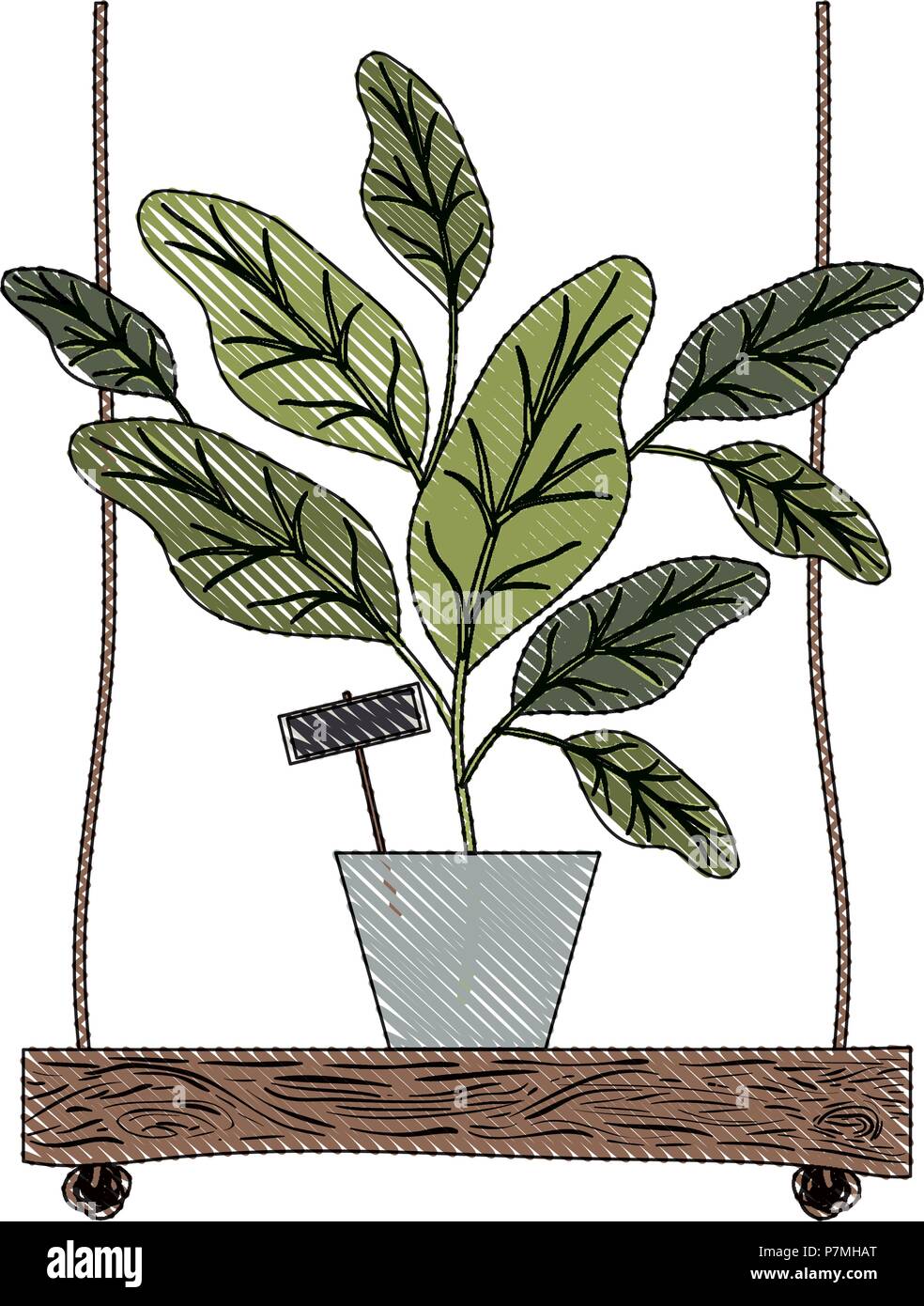 Swing with leaves Cut Out Stock Images & Pictures - Alamy