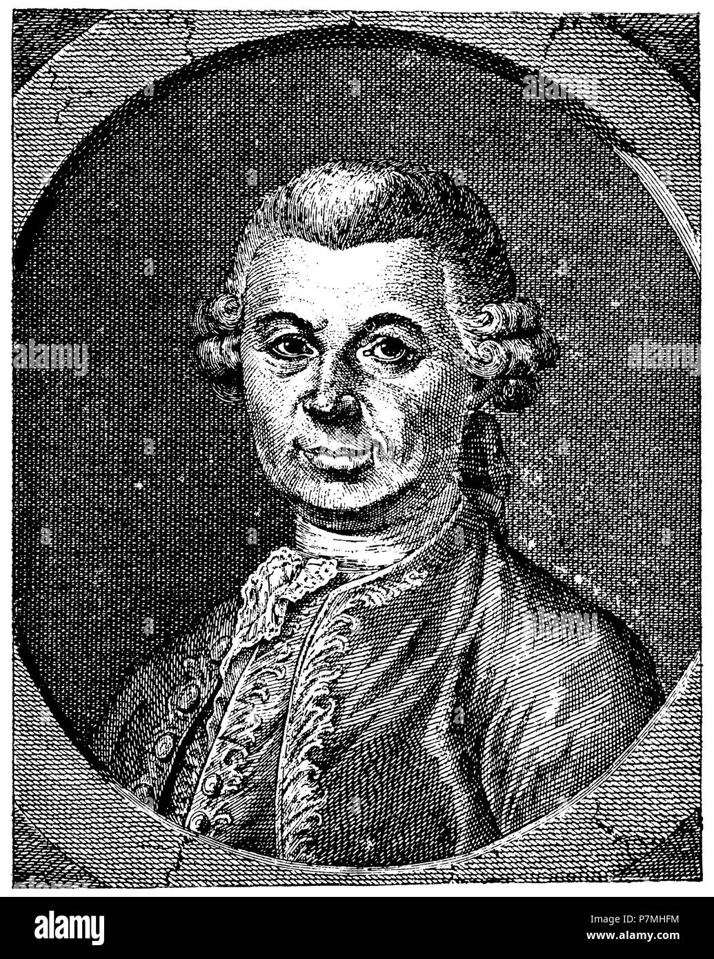 Carlo Gozzi. After the engraving by Eudner, 1895 Stock Photo - Alamy