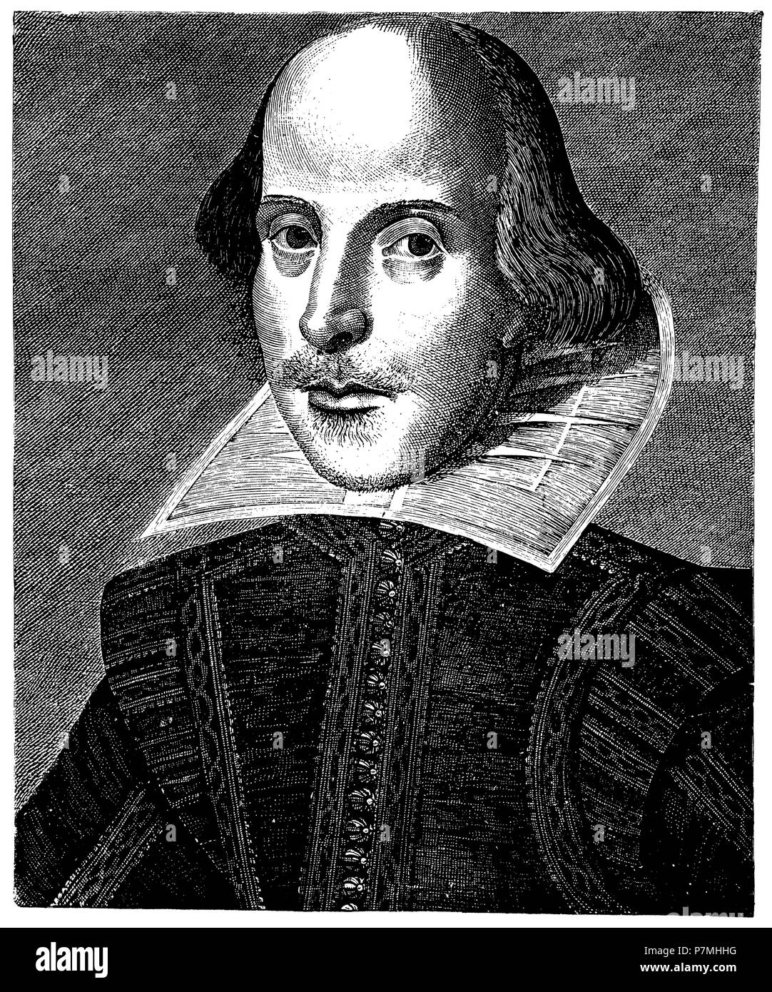William shakespeare portrait droeshout hi-res stock photography and ...