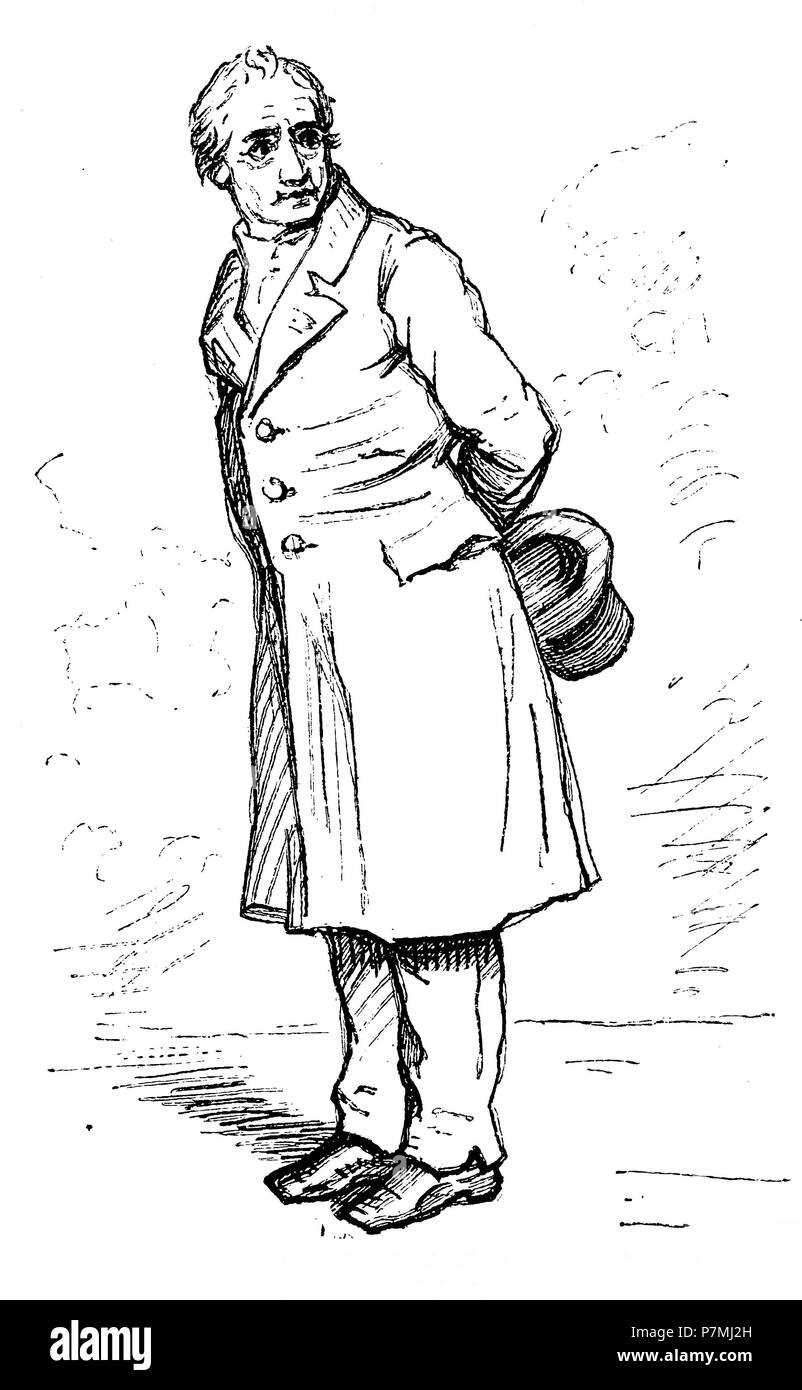 Goethe in his last years, after a pencil drawing preserved in Weimar ...