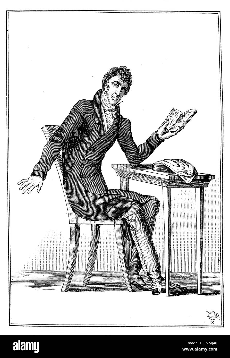 Zacharias Werner, drawn by his friend Ernst Theodor Amadeus Hoffmann ...