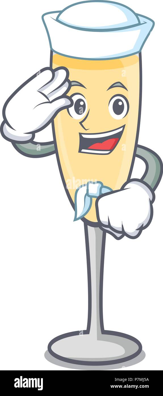 Sailor champagne character cartoon style Stock Vector Image & Art - Alamy