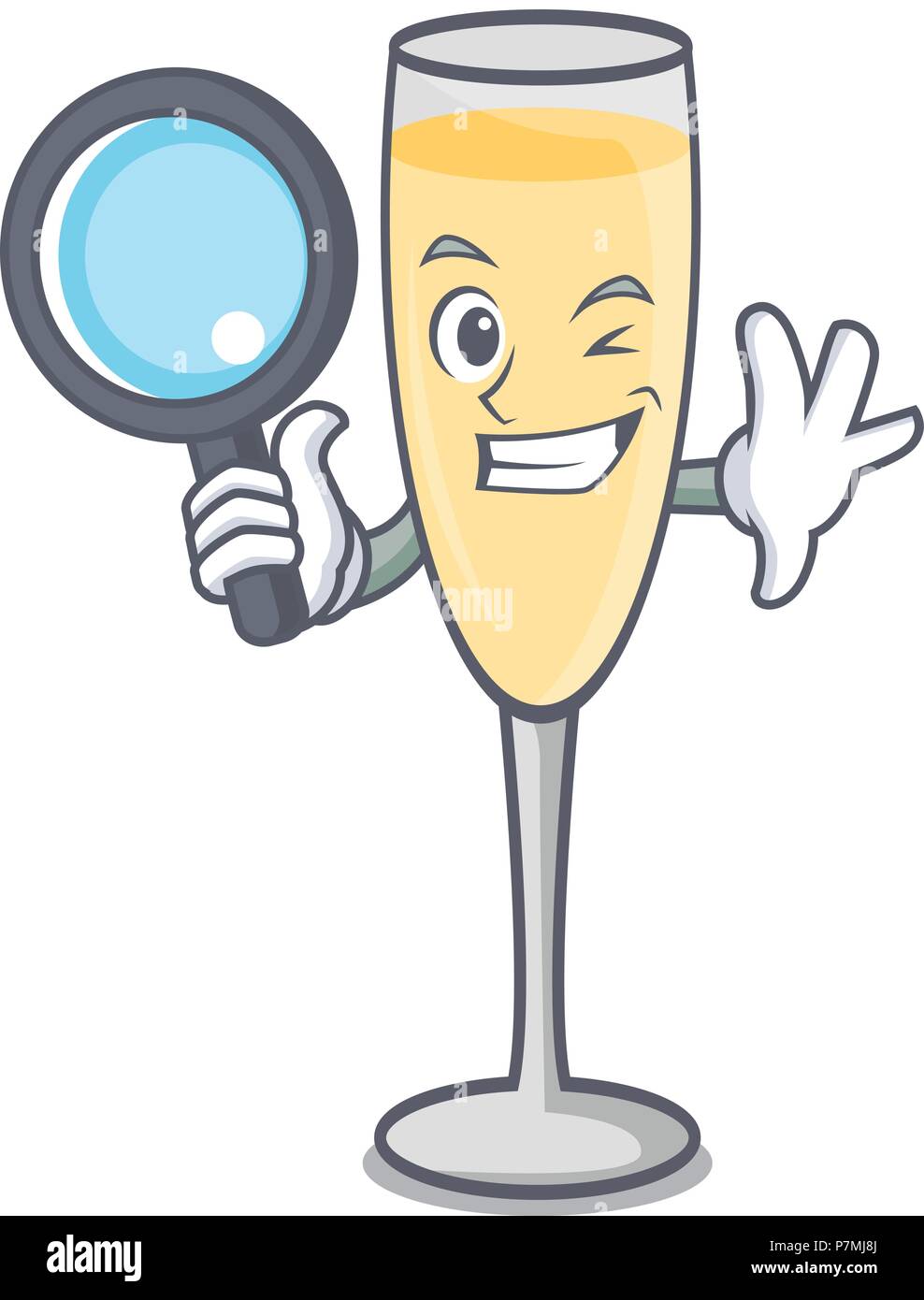 Detective champagne character cartoon style Stock Vector Image & Art ...