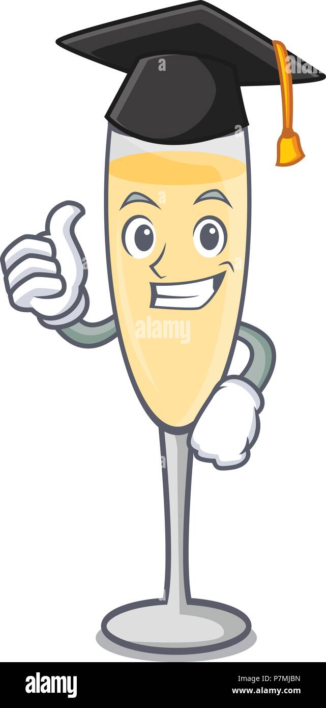 Graduation champagne character cartoon style Stock Vector Image & Art ...