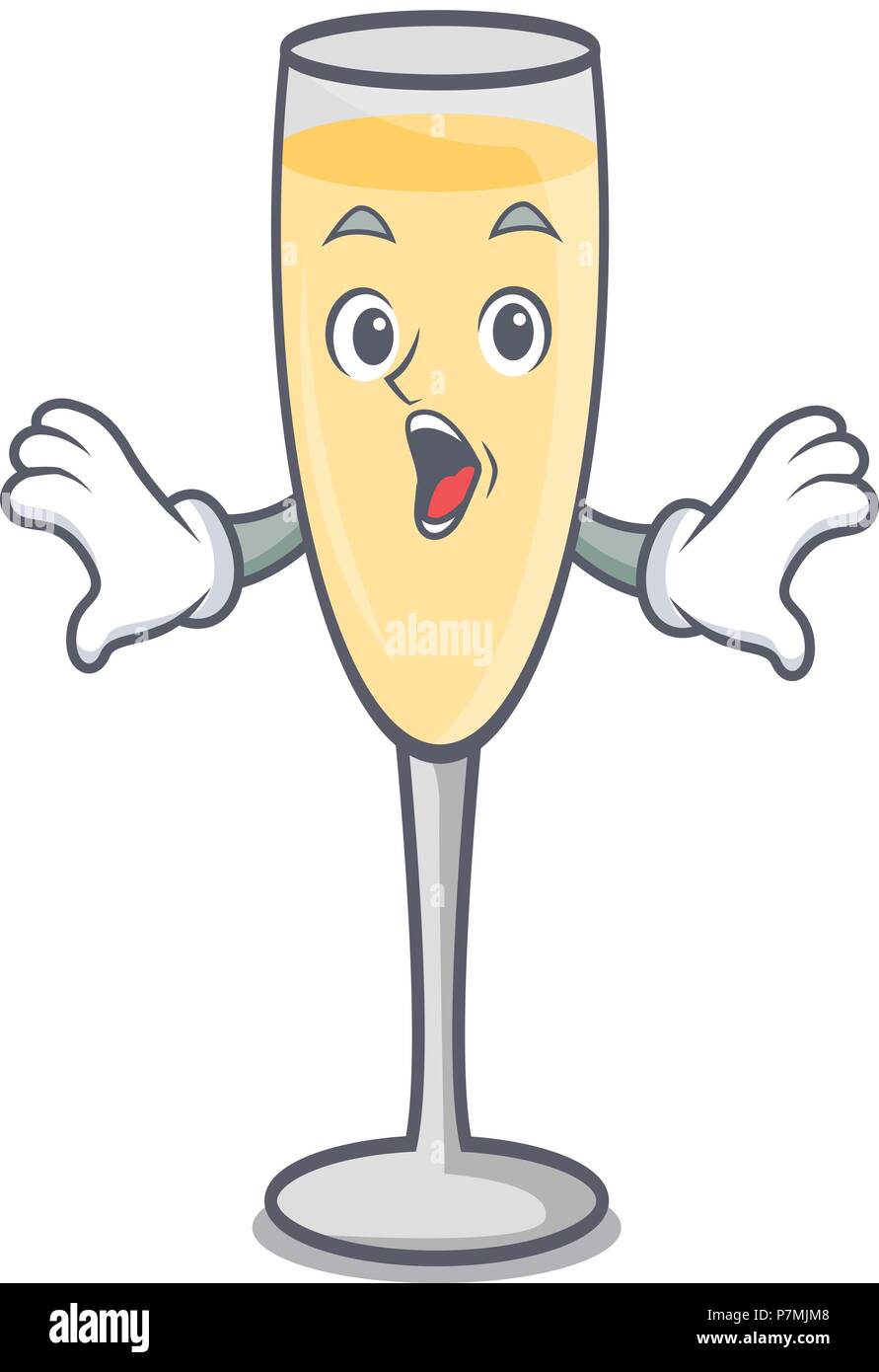 Surprised champagne mascot cartoon style Stock Vector Image & Art - Alamy