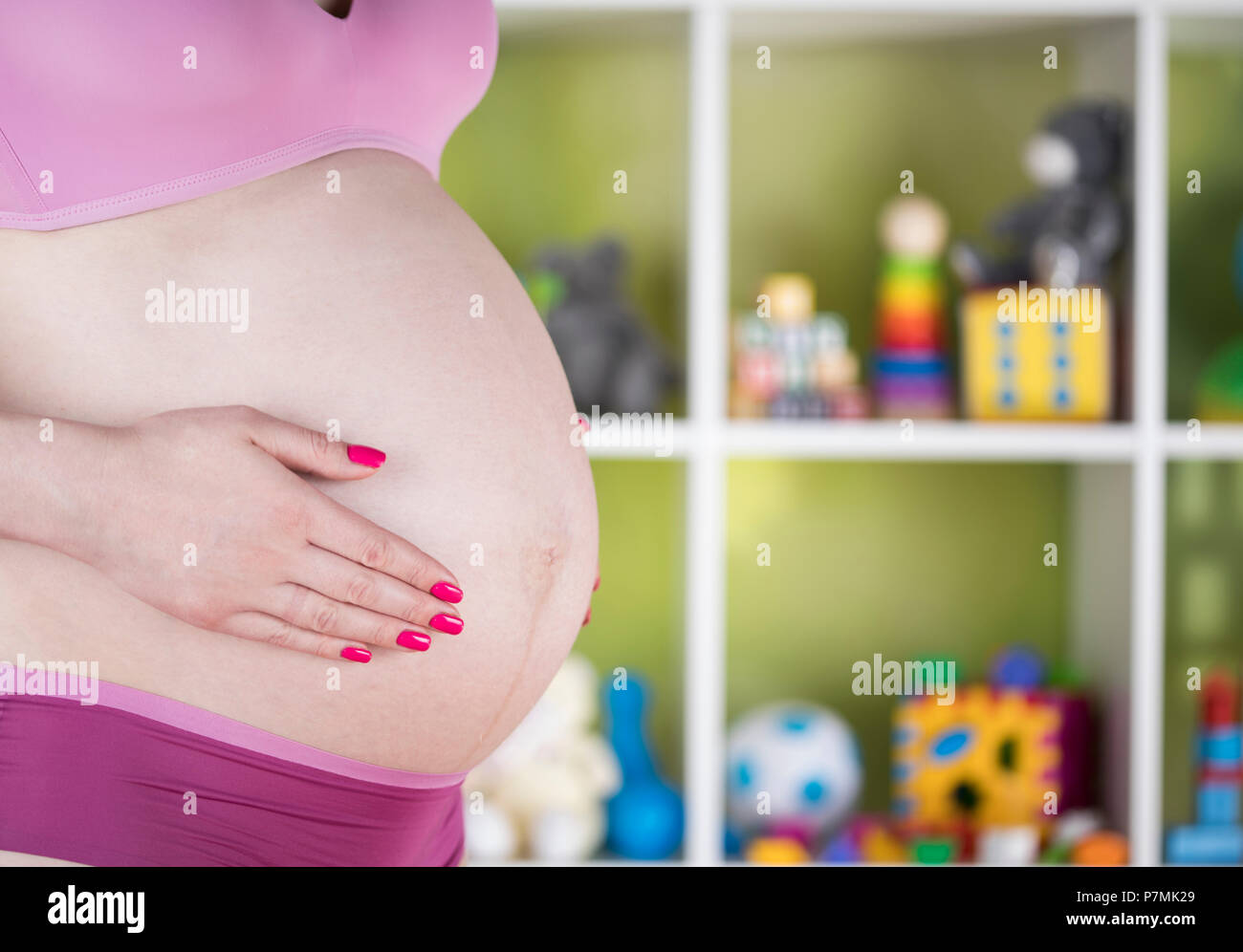 Beautiful Pregnant Woman belly Stock Photo - Alamy