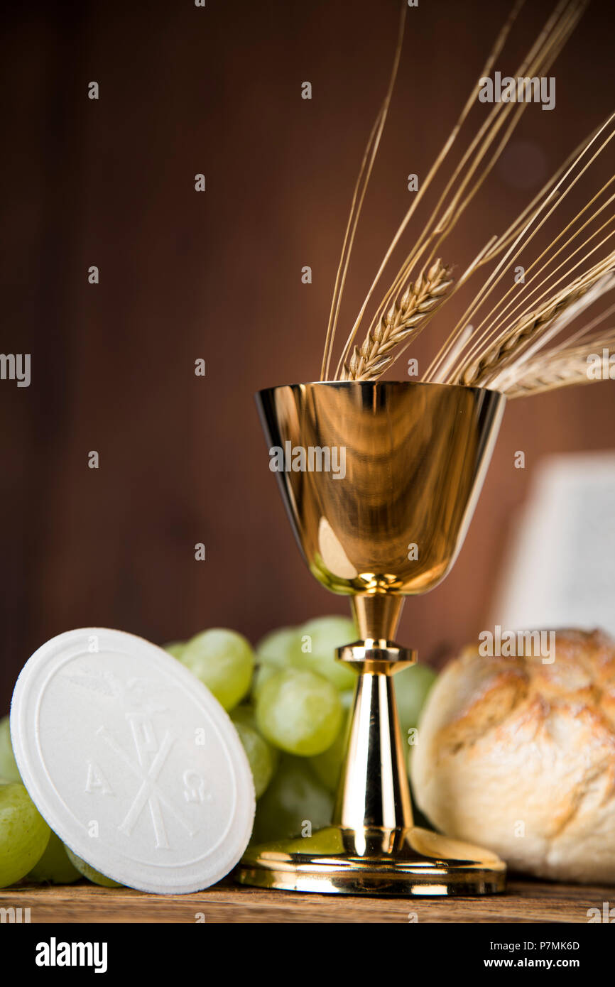 Symbol christianity religion, communion background Stock Photo - Alamy
