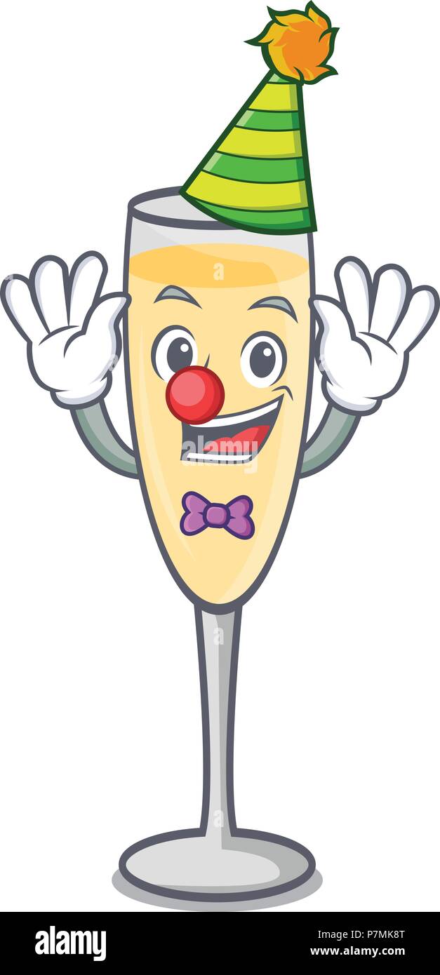 Clown champagne mascot cartoon style Stock Vector Image & Art - Alamy