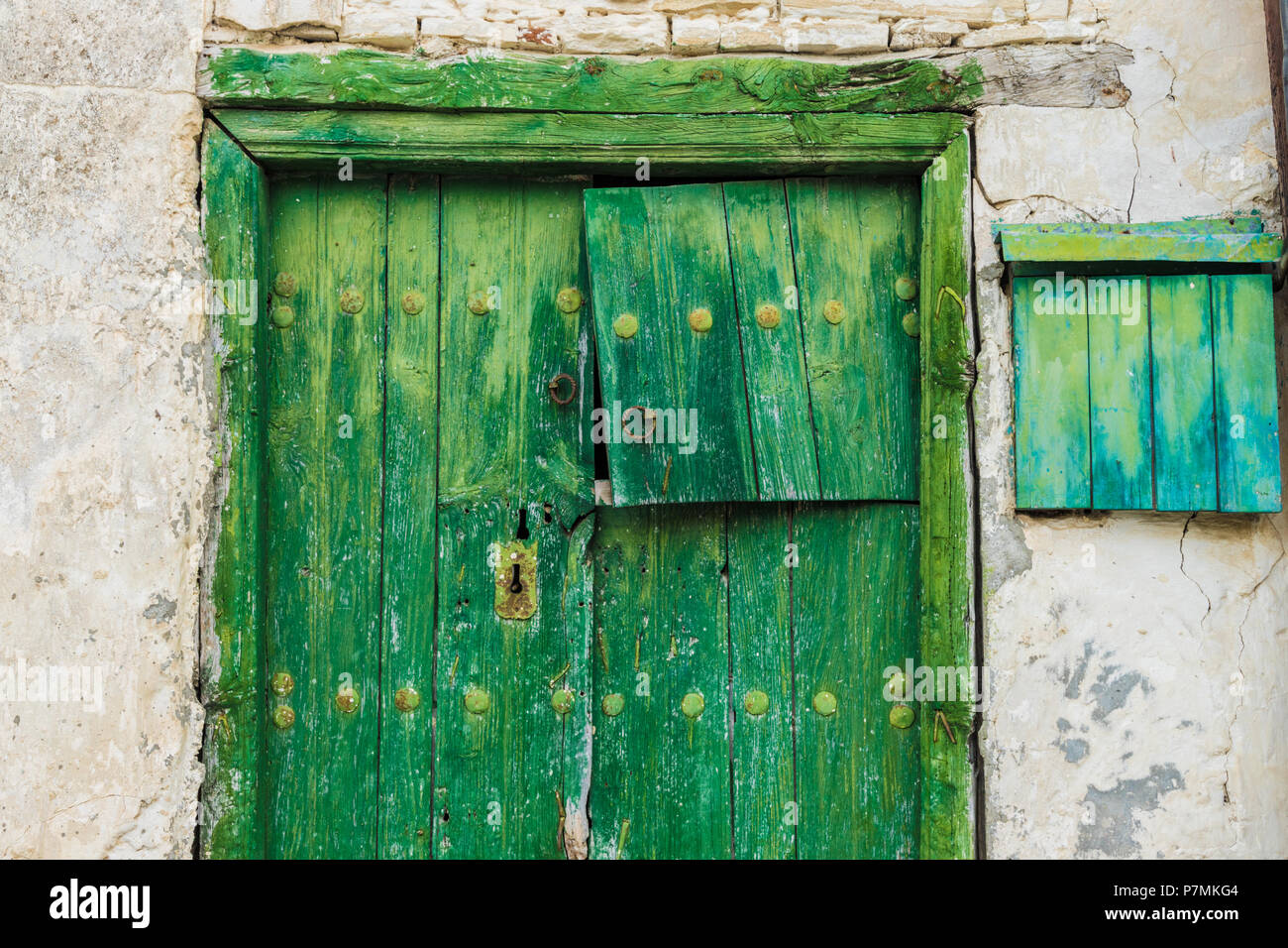 A typical view in the traditional village Omodos in Cyprus Stock Photo ...