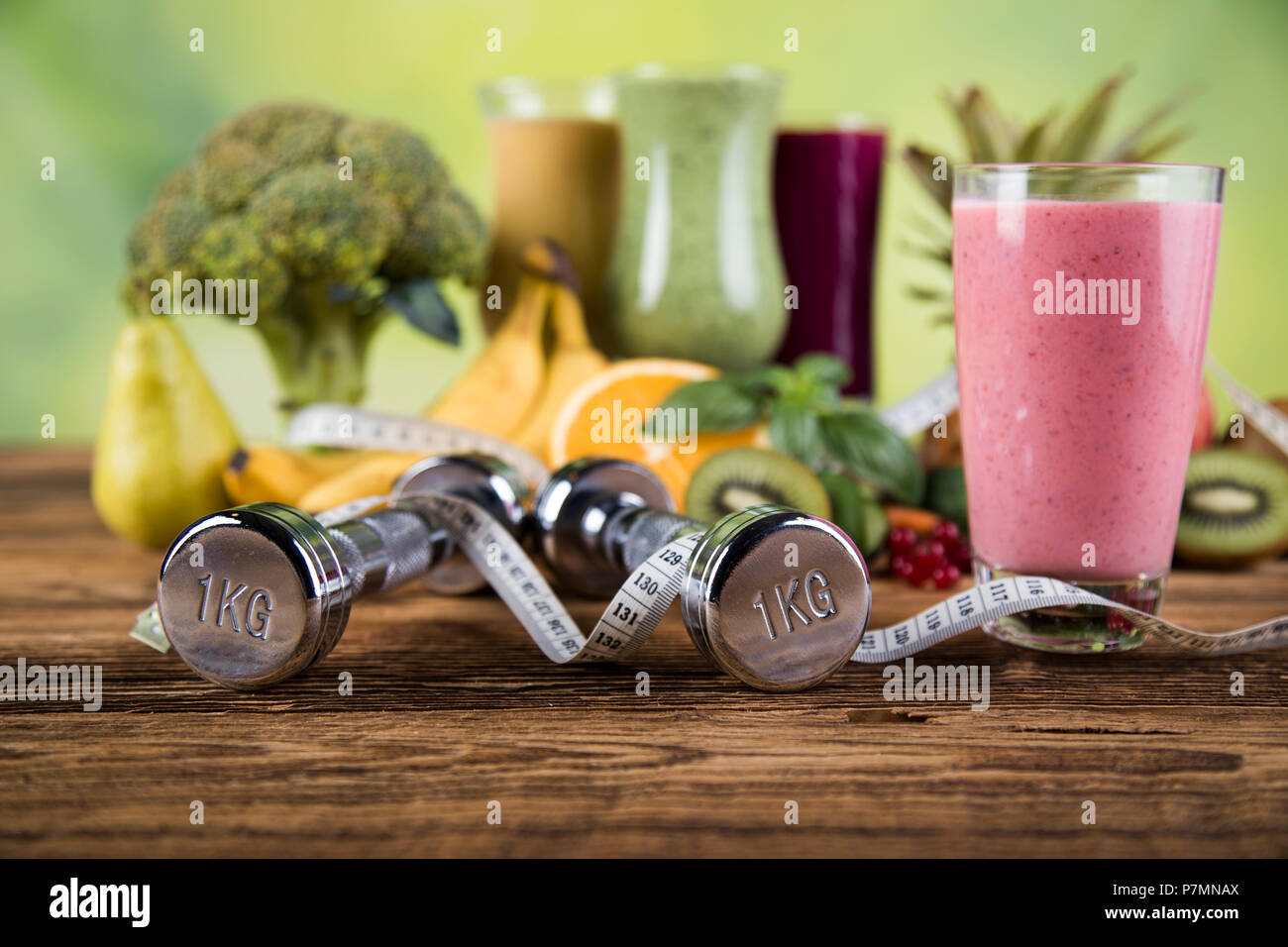 Protein shakes, sport and fitness Stock Photo - Alamy