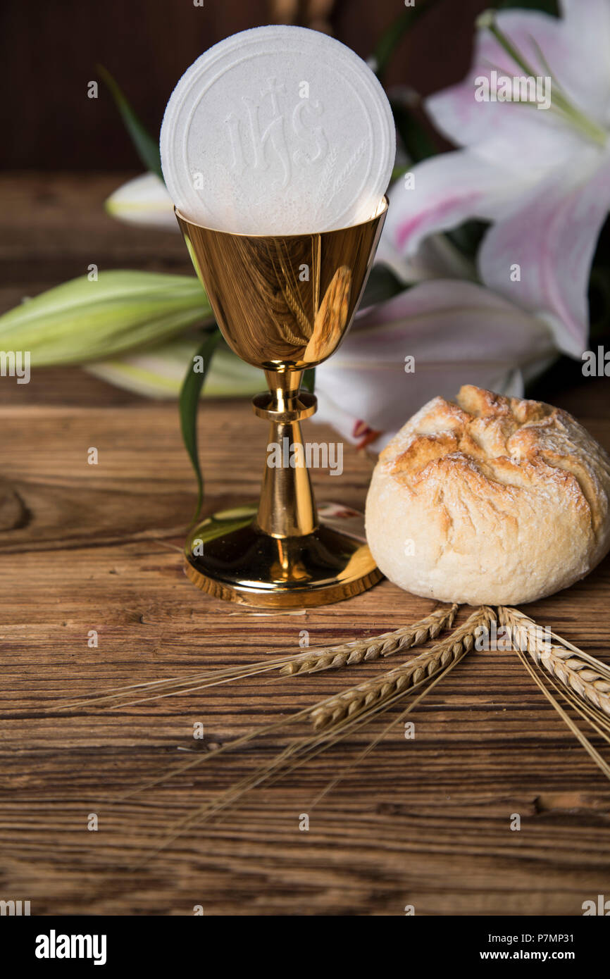 Symbol christianity religion, communion background Stock Photo - Alamy