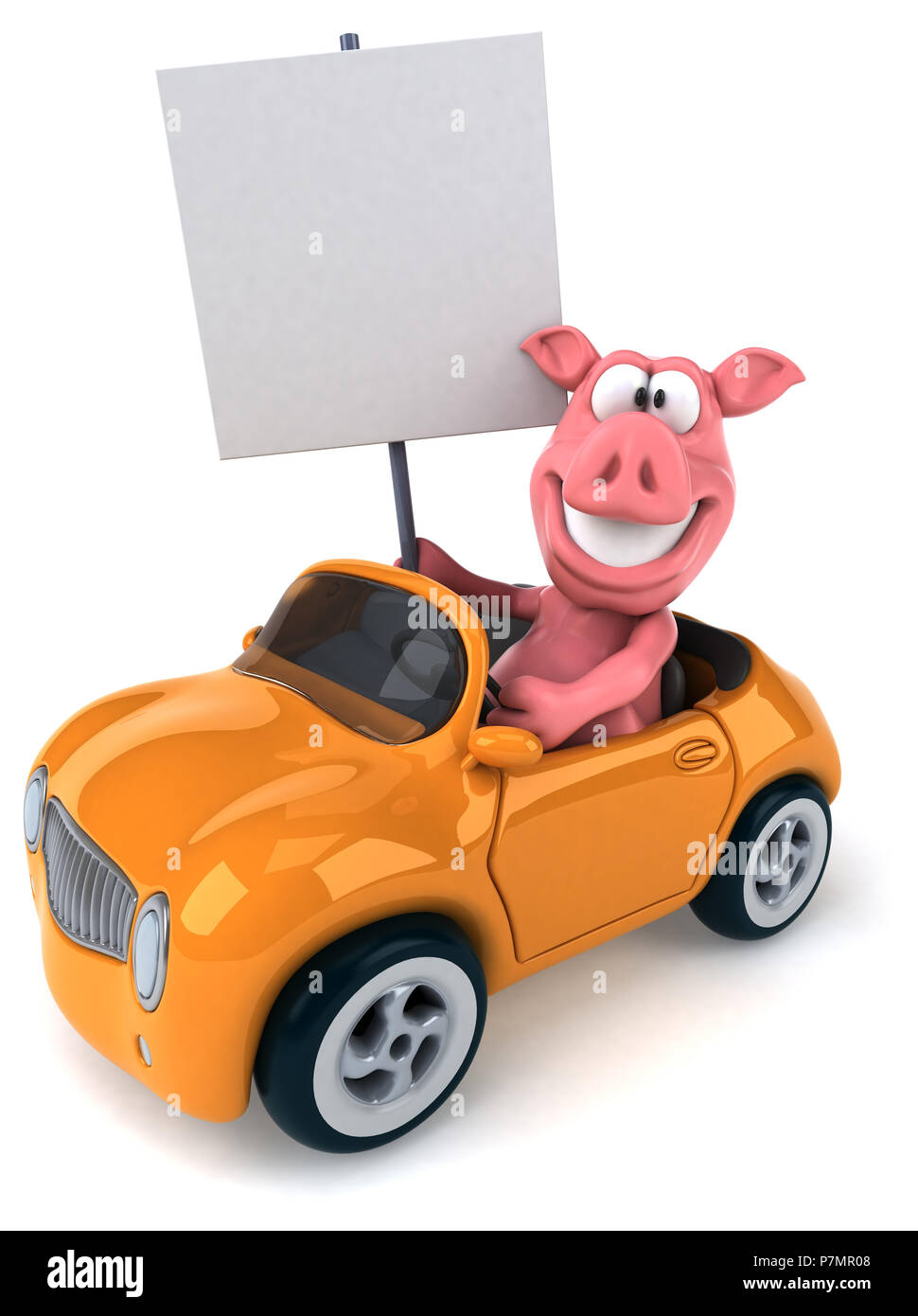 Pig driving Cut Out Stock Images & Pictures - Alamy