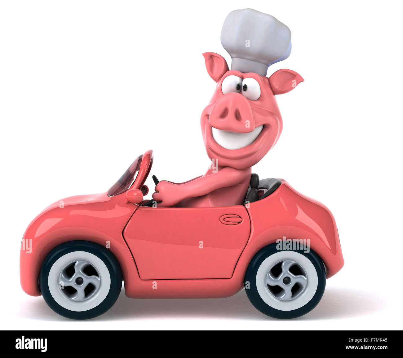 Pig driving Cut Out Stock Images & Pictures - Alamy