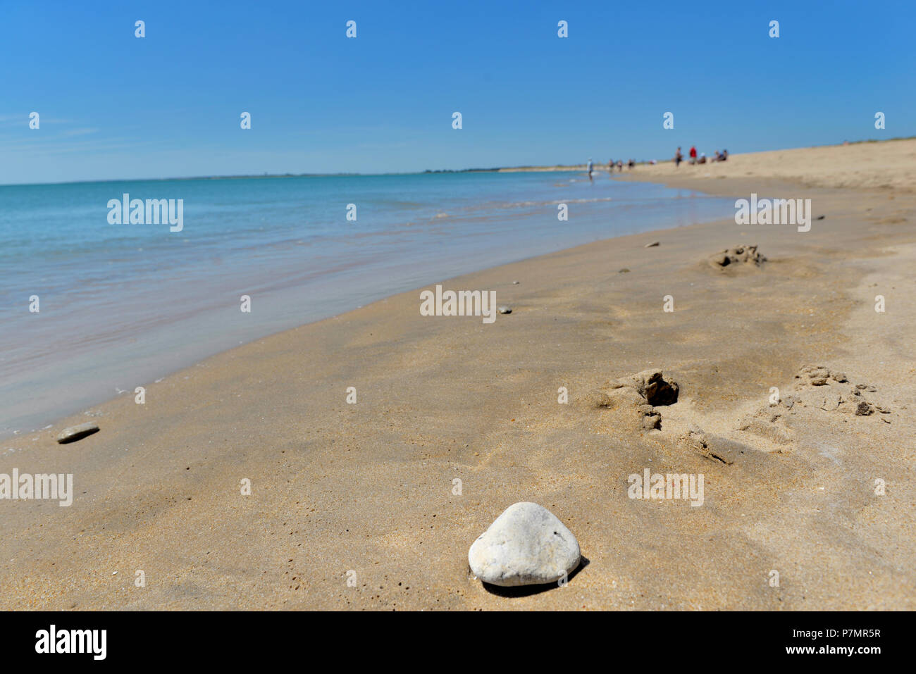 large beach in resort in Vendee - France Stock Photo - Alamy