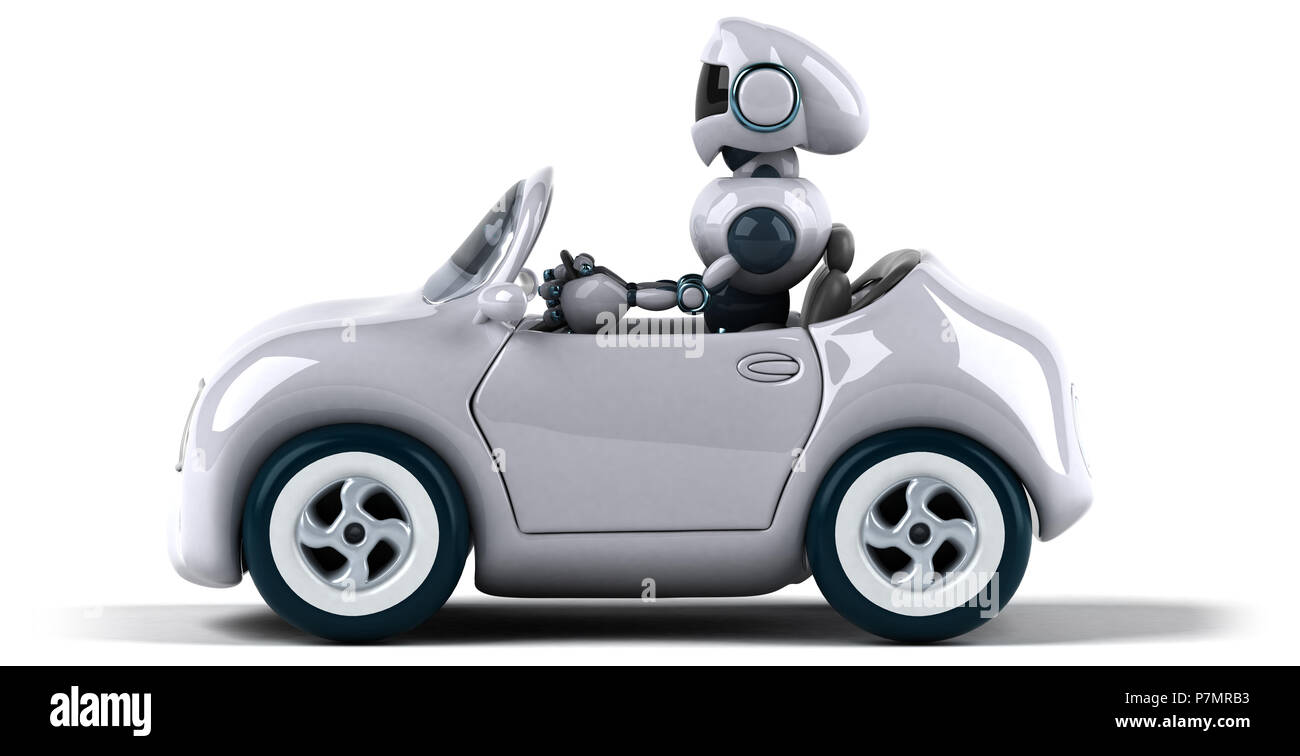 Robot and car Stock Photo - Alamy