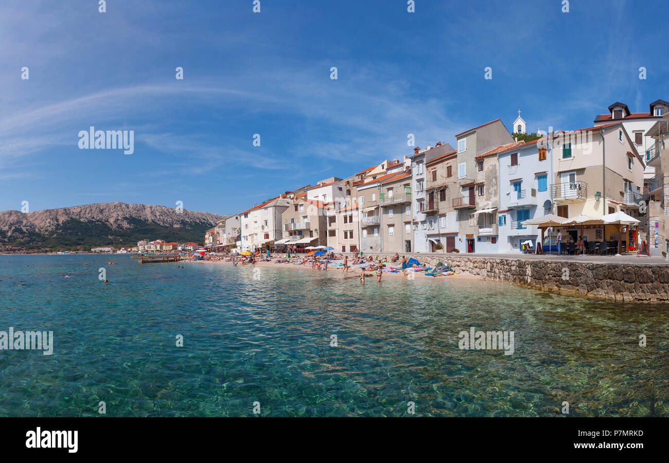 Croatia, Kvarner Bay, Krk Island, Baska, promenade, Adriatic sea Stock ... Croatia, Kvarner Bay, Krk Island, Baska, promenade, Adriatic sea Stock ...